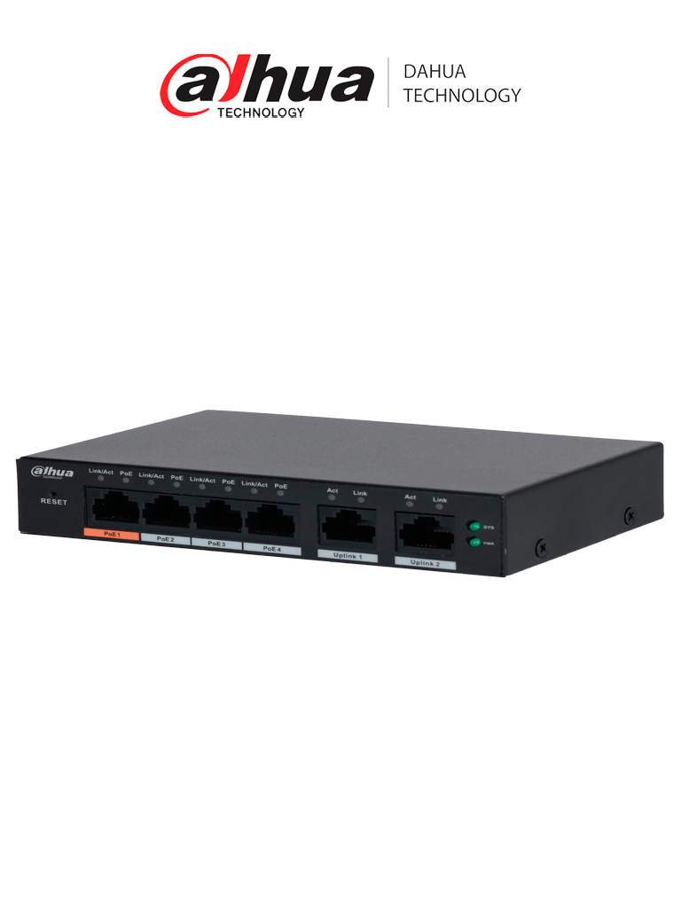 DAHUA DH-S4100-4ET2ET-60-C Switch Administrado en de 6 puert