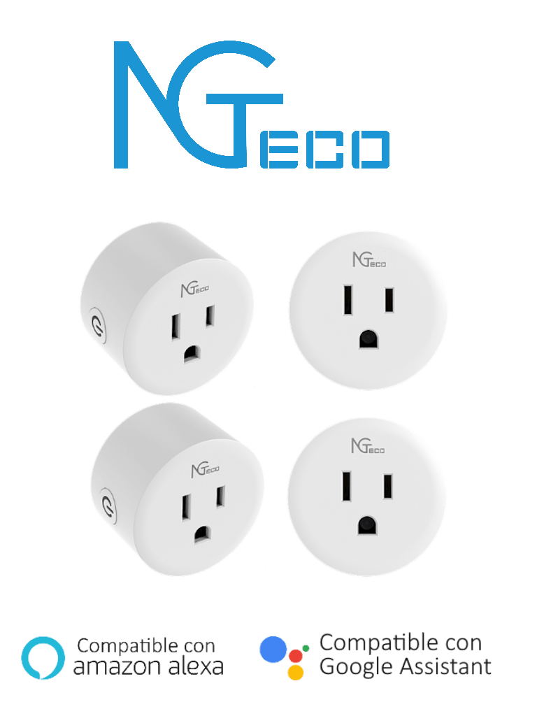 NGTECO NGP300PAQ4 - Paquete de 4 Contactos Inteligentes Wifi