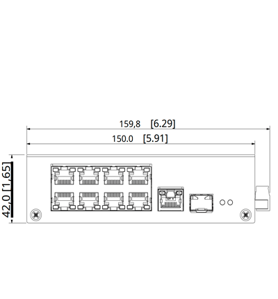 DAHUA DH-LR2110-8ET-120-V2 Switch ePoE 8 Puertos/ Hasta 800