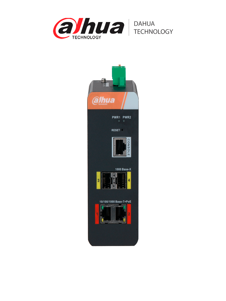 DAHUA DH-IS4204-2GT- Switch industrial Gigabit de 4 puertos/