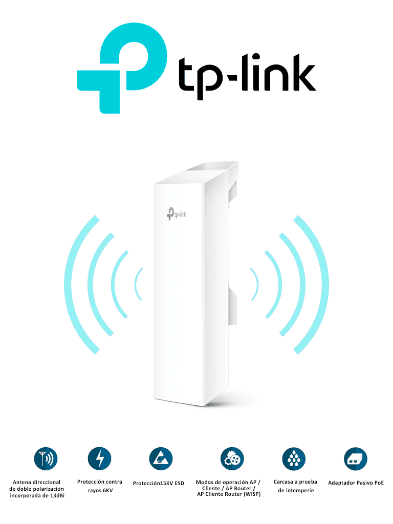TP LINK Cpe De Exterior De 5 Ghz A 300Mbps Antena Direccional De 13Dbi ...