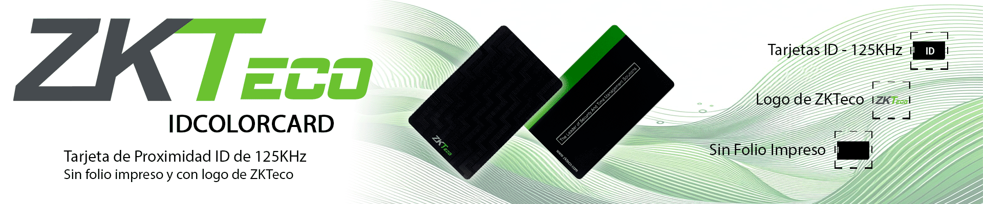 ZKTECO IDCOLORCARD - Tarjeta de proximidad ID de 125 KHZ / S