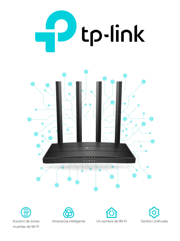 TP-LINK Archer C80 - Ruteador WiFi AC 1900Mbps/ 1 Puerto WAN