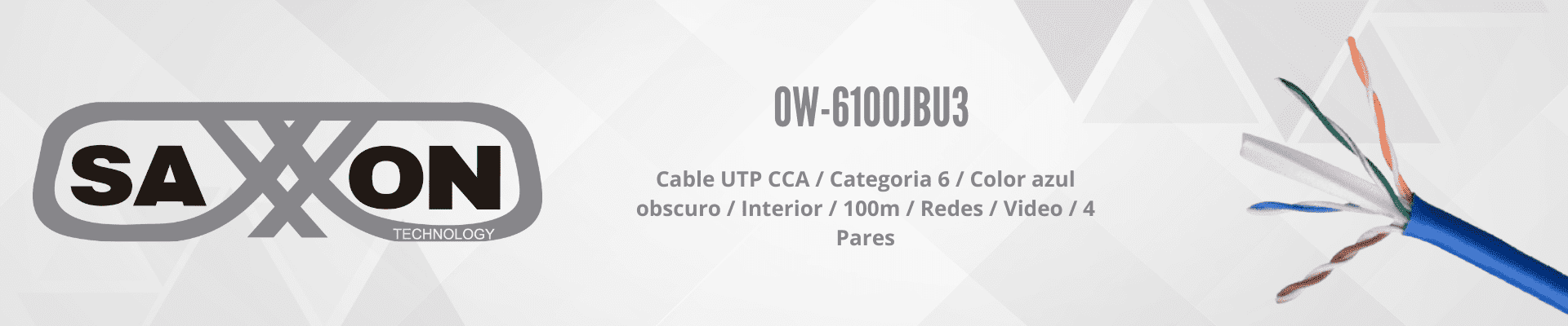SAXXON OW6100JBU3- Cable UTP CCA / Categoria 6 / Color azul