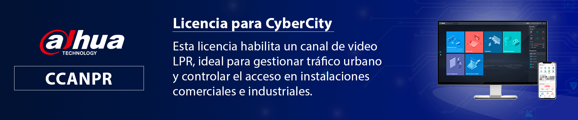 DAHUA DHI-CyberCity-ANPR-Channel-License - Licencia para 1 C