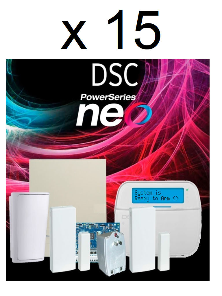 DSC 15 NEO-RF-LCD-SB - 15 Paquetes NEO con 32 Zonas