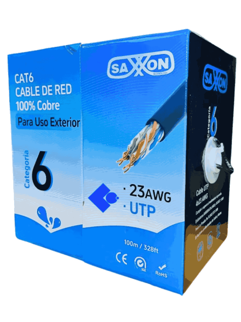 SAXXON OWC6FO100BL001- Bobina de Cable UTP Cat6 100% Cobre/