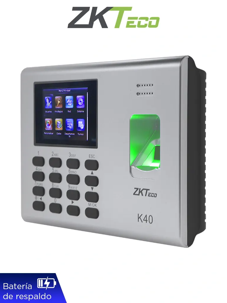 ZKTECO K40 - Control De Asistencia Y Acceso B - K40 | ZKTECO México