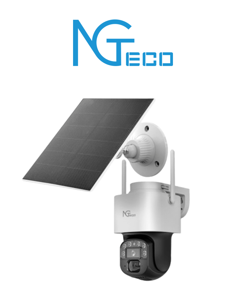 NGTECO SH01C4HN Cámara PTZ WiFi 4MP con Panel Solar