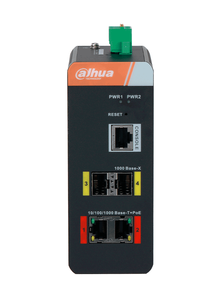 DAHUA DH-IS4204-2GT- Switch industrial Gigabit de 4 puertos/
