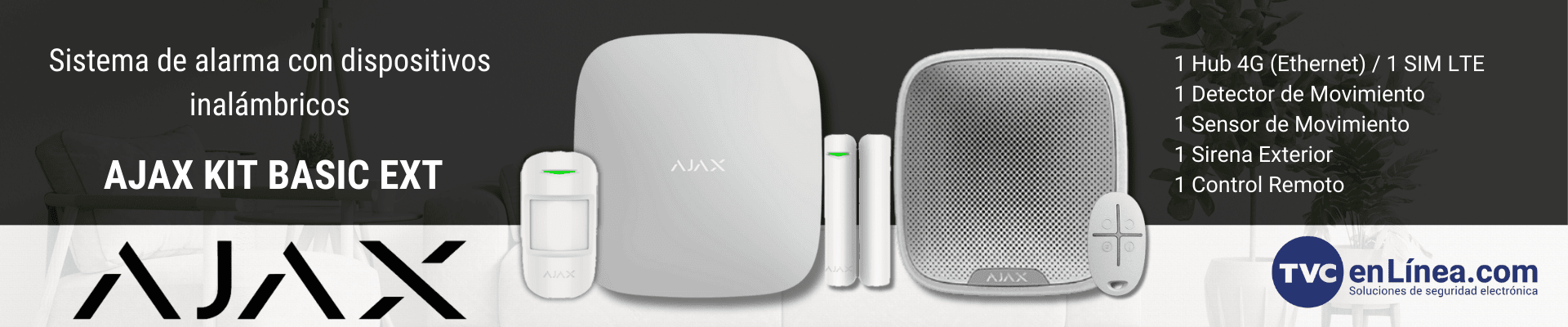 AJAX KIT BASIC EXT - Paquete de Panel de alarma Hub4G