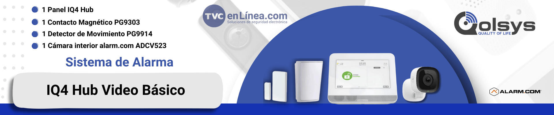 QOLSYS IQ4 HUB Video Basico - Paquete que contiene Sistema d