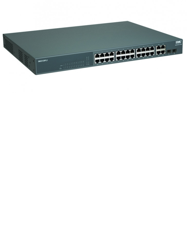 SMC SMC6128PL2 SWITCH 24 PUERTOS POE/180W TOTALES /CAPA 2 ...