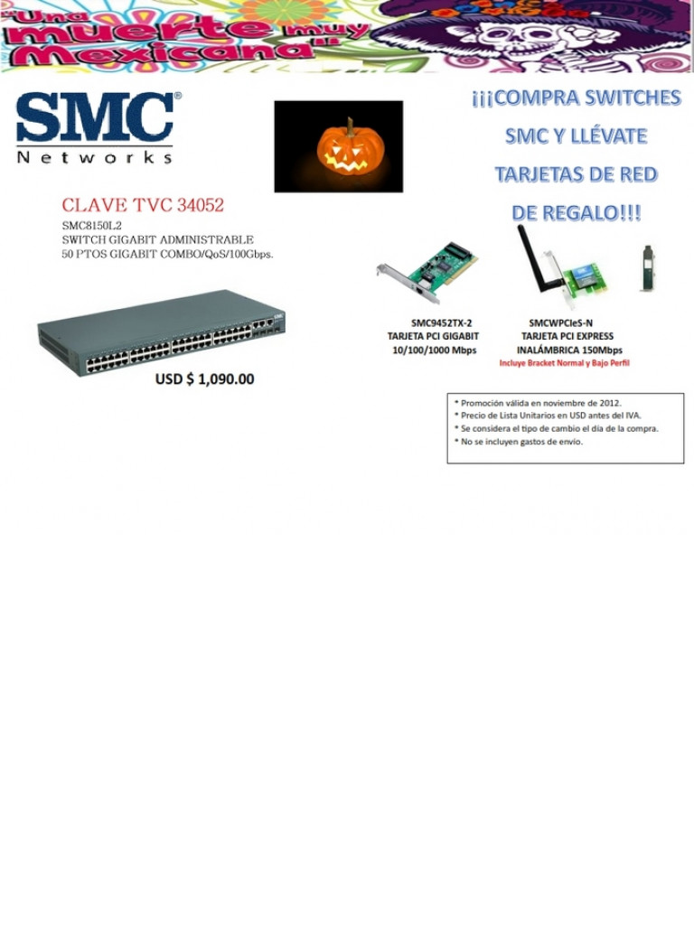SMC SMC8150L2PAK- TIGERSWITCH GIGABIT ADMINISTRABLE 50 PUERTOS/ 4 ...