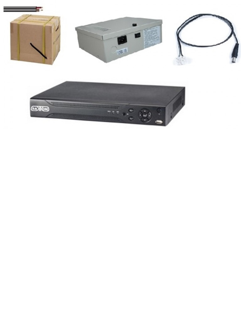 SAXXON dPAK19SAX8516 - PAQUETE DE INSTALADOR / SAXXON DVR 8516/ FUENTE ...