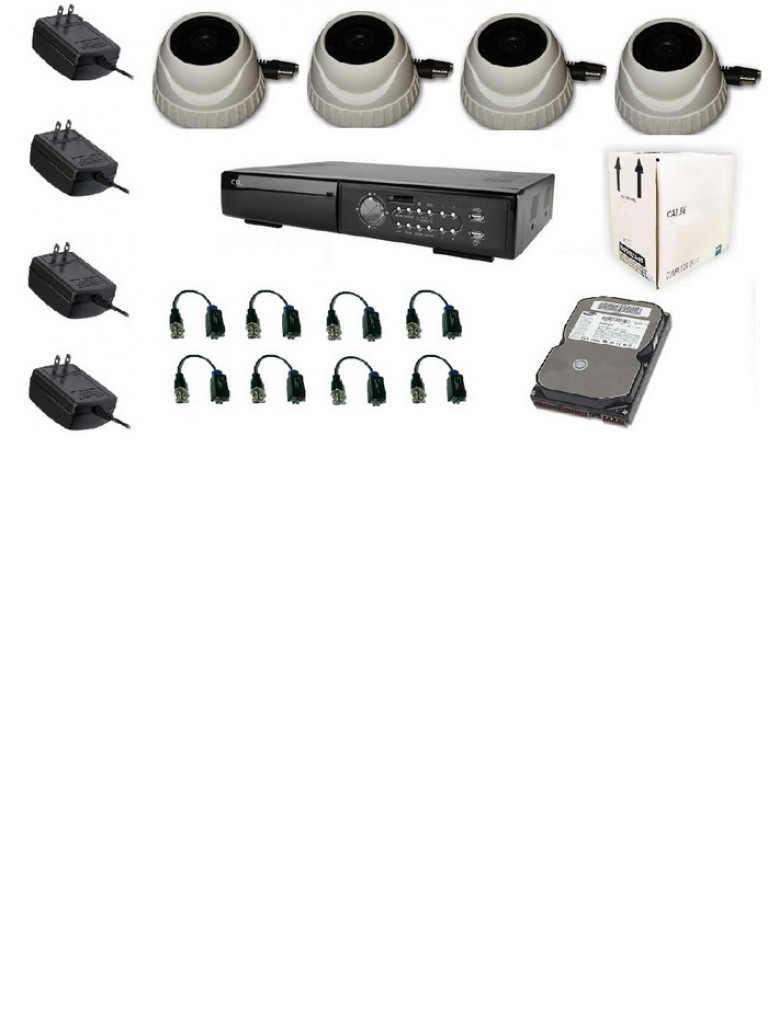 AVTECH CPD551CKITBFD- KIT DE 4CH/INCLUYE CPD551C/ 4 CAMARAS KPC133E ...