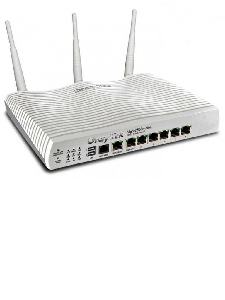 DRAYTEK VIGOR2860NPLUS- RUTEADOR INALAMBRICO DE DOBLE BANDA/ ADSL/ 2 ...