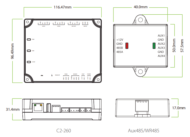 C2-260B Panel de Control de Acceso