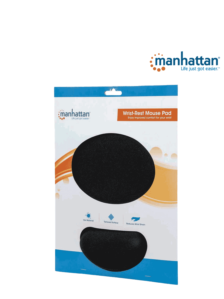 MANHATTAN 434362 Mouse Pad con Descansa Muñecas El material