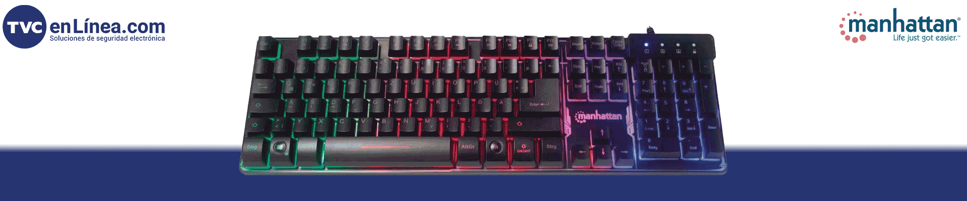 MANHATTAN 178457 Teclado gaming — Edición Base Metálica