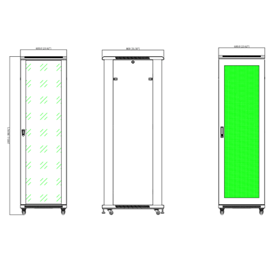 DAHUA DH-PFC200D-42U8D - Gabinete de 42 Unidades de Rack/ So