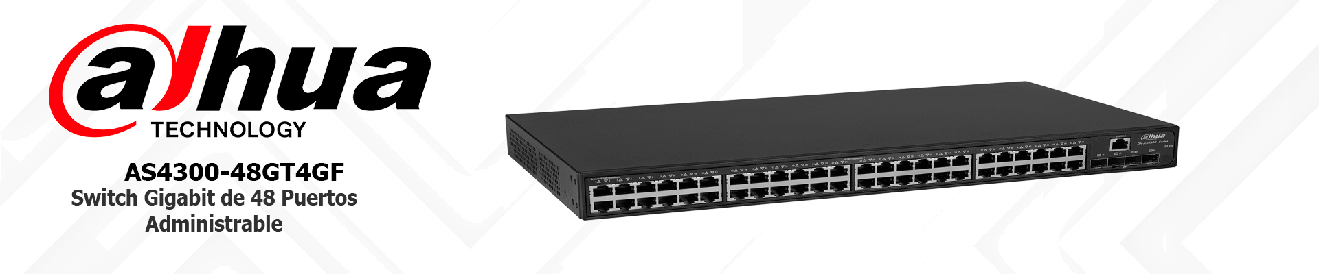 DAHUA AS4300-48GT4GF - Switch Gigabit de 48 Puertos Administ
