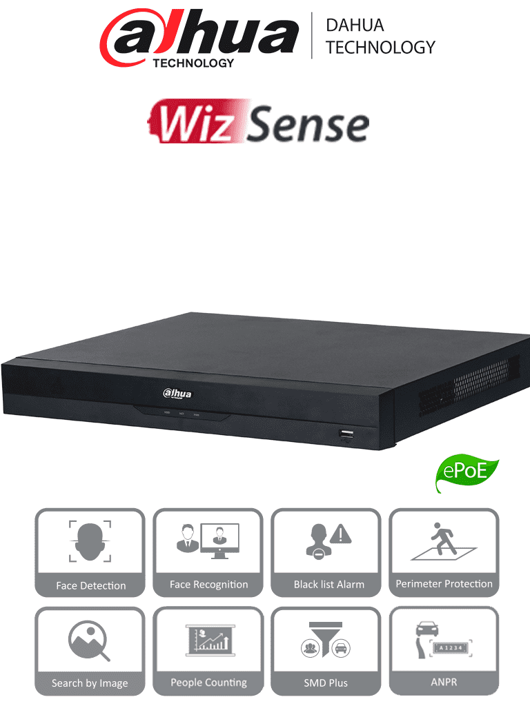 NVR5208-8P-EI - NVR de 2 Megapíxeles 8 Canales IP WizSense