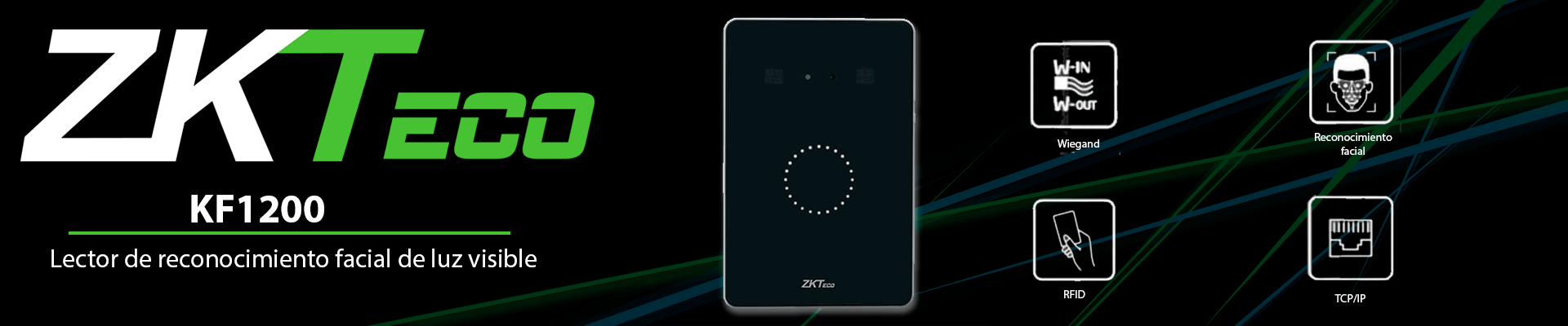 ZKTECO KF1200 - LECTOR WIEGAND DE RECONOCIMIENTO FACIAL