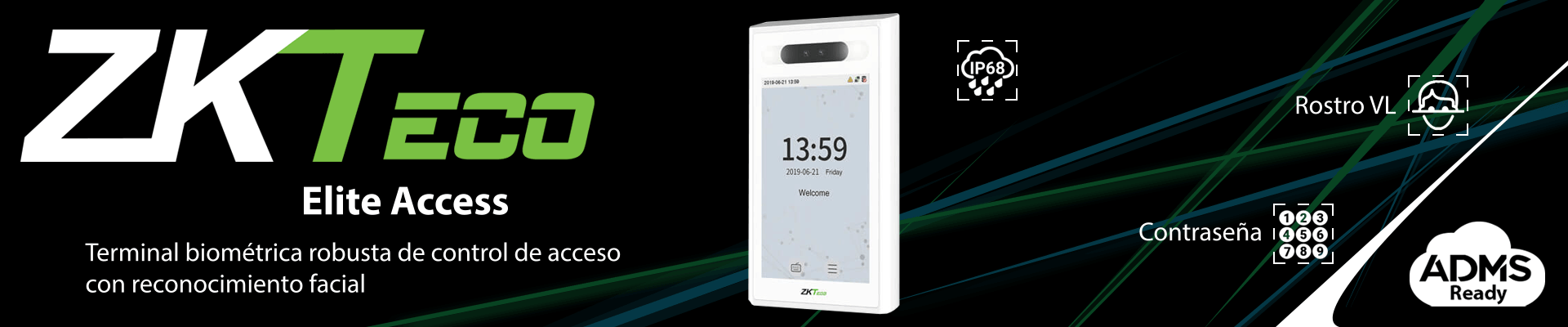 ZKTECO ELITEACCESS - Terminal de Reconocimiento Facial Robus